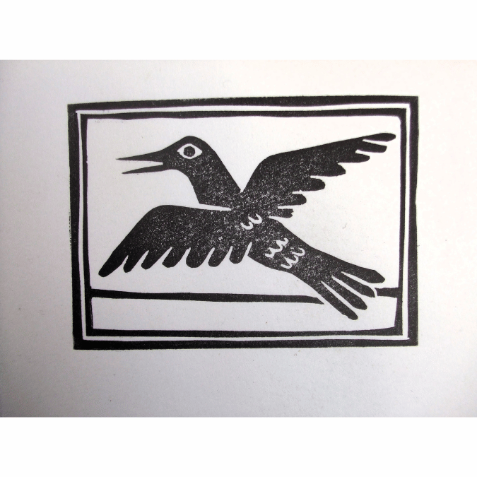 John Walker: Bird small linocut | FOLDE Dorset