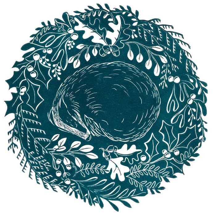 Solstice Slumber limited edition linocut by Rebecca Drury | FOLDE Dorset